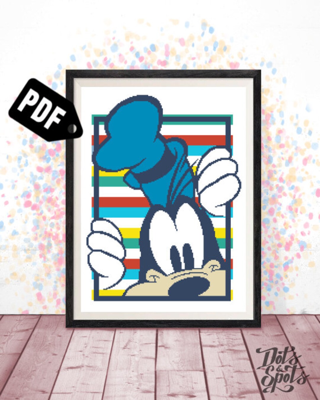 Cartoon Cross Stitch Pattern - for Beginners - Embroidery Designs ...