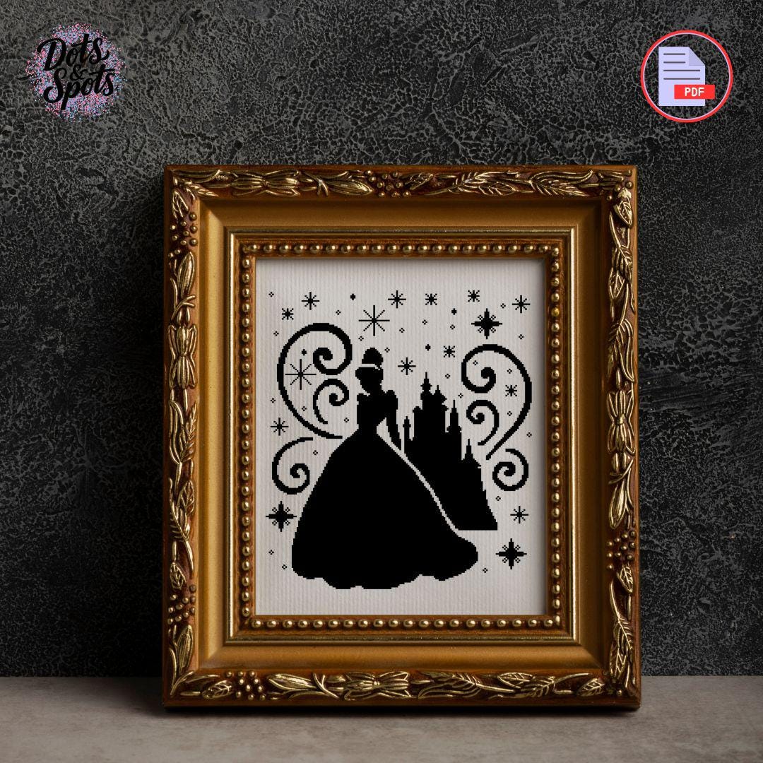 Princess Castle Cross Stitch Pattern: Easy Beginner Embroidery (PDF ...