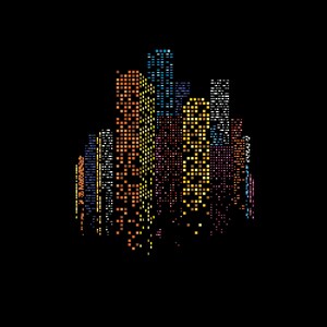 City Cross Stitch Pattern - Night City - Big Cross Stitch - Embroidery ...
