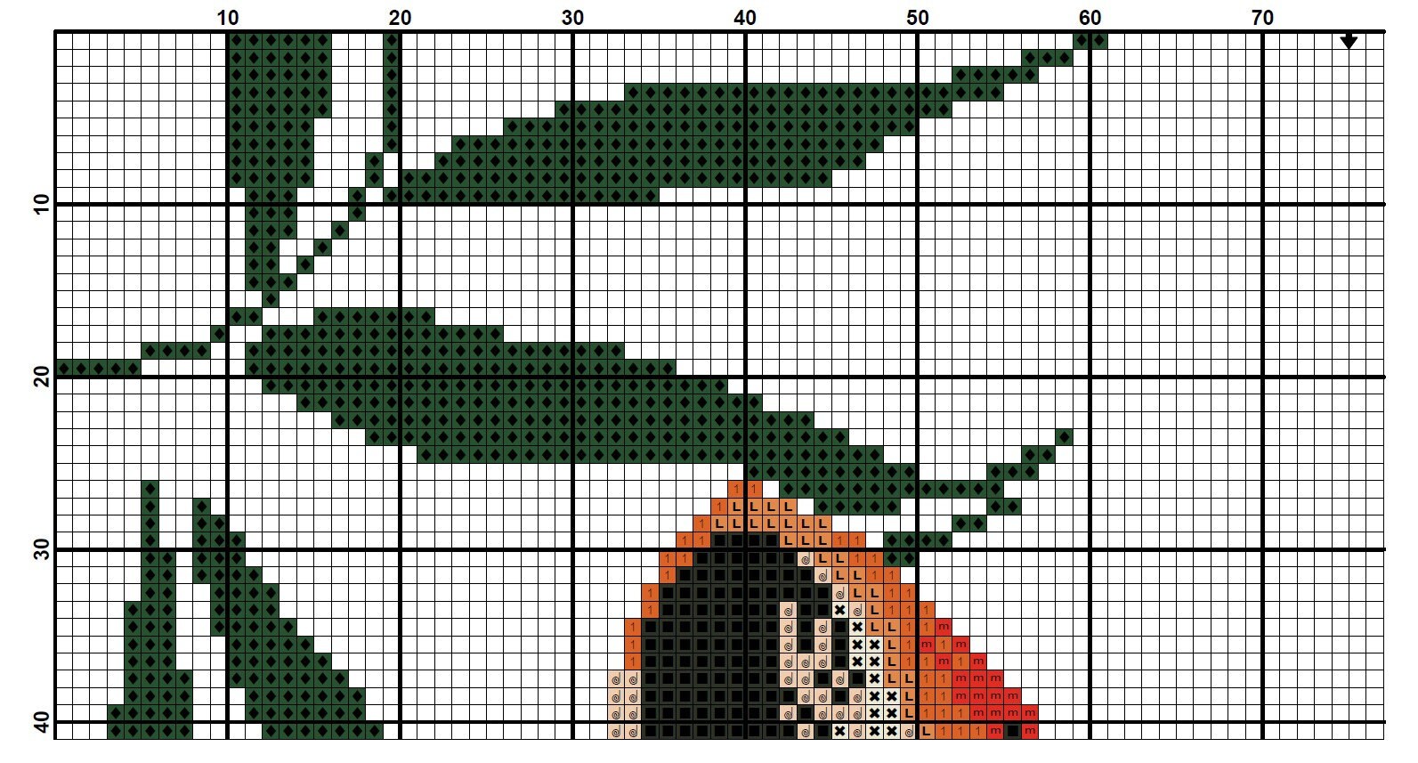 Tiger Cross Stitch Pattern Funny Animal Easy Cross Stitch - Etsy