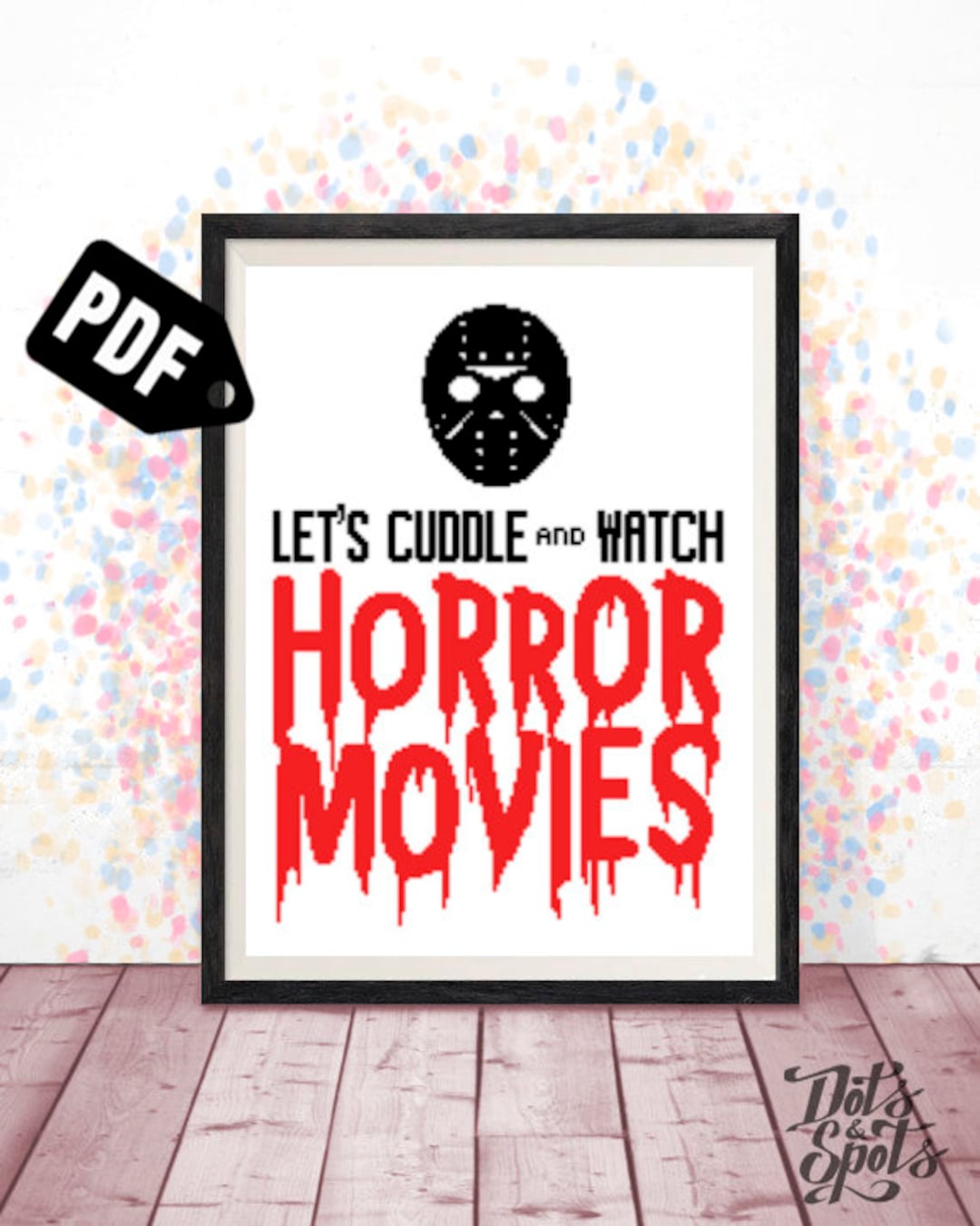 Horror Movie Cross Stitch Pattern for Beginners - Embroidery ...