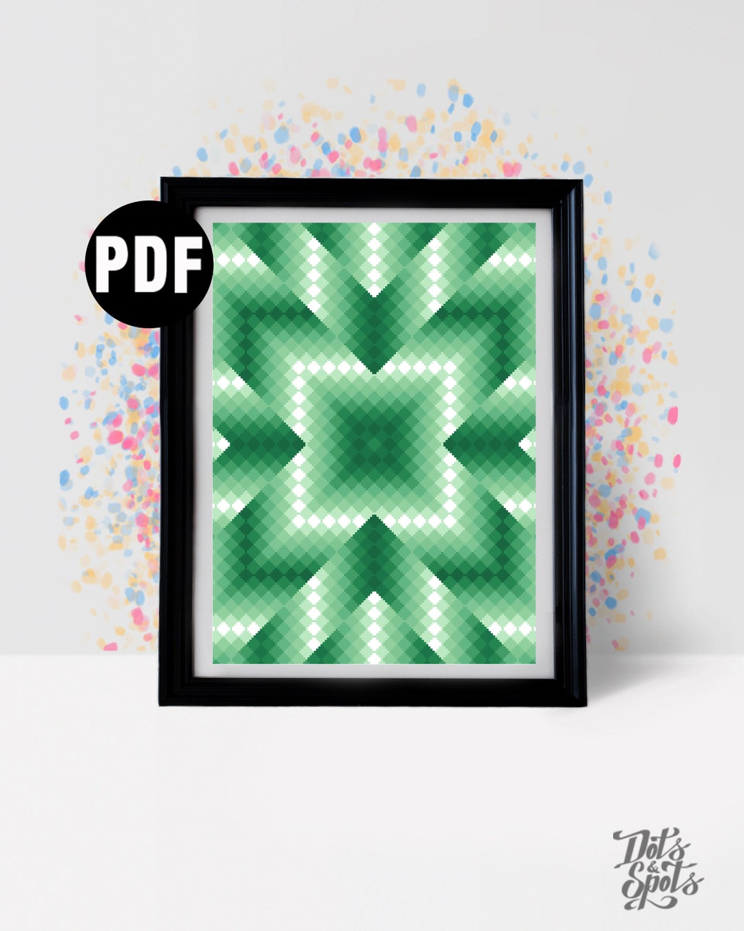 Geometric Cross Stitch Pattern - Geometric Wall Art - Embroidery ...