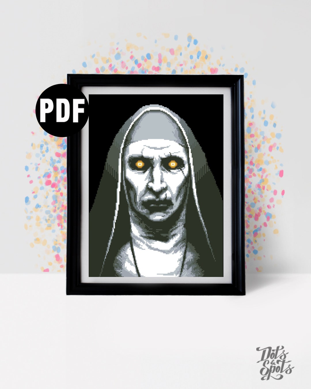 Horror Cross Stitch Pattern - Gothic -silhouette-halloween-needlepoint ...