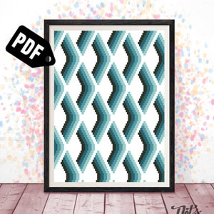 Geometric Cross Stitch Pattern for Beginners Geometric Wall Art ...