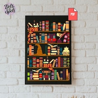 Pink Rose Reading Nook Cross Stitch Pattern PDF - Etsy