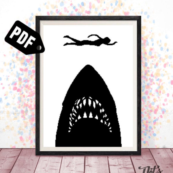 Jaws Embroidery - Etsy