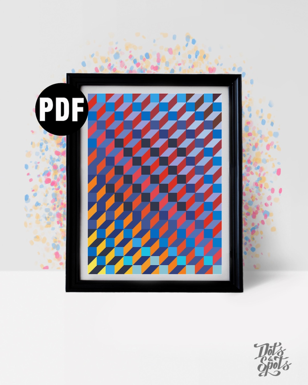 Geometric Cross Stitch Pattern - Geometric Wall Art - Embroidery ...