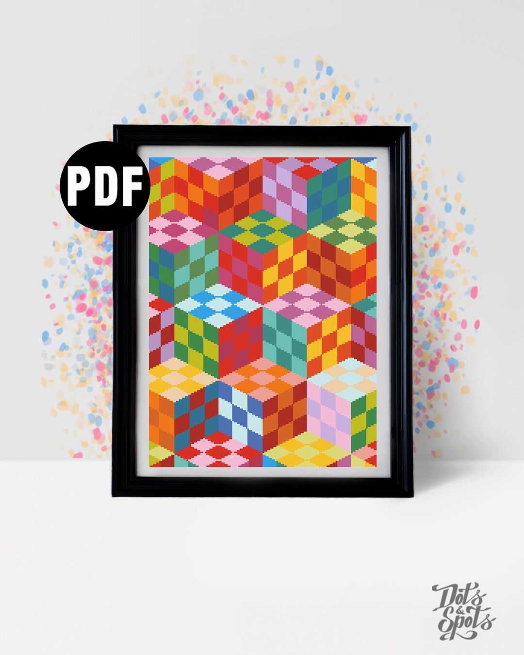 Geometric Cross Stitch Pattern - Geometric Wall Art - Embroidery ...