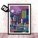 City Cross Stitch Pattern Night City Big Cross Stitch - Etsy