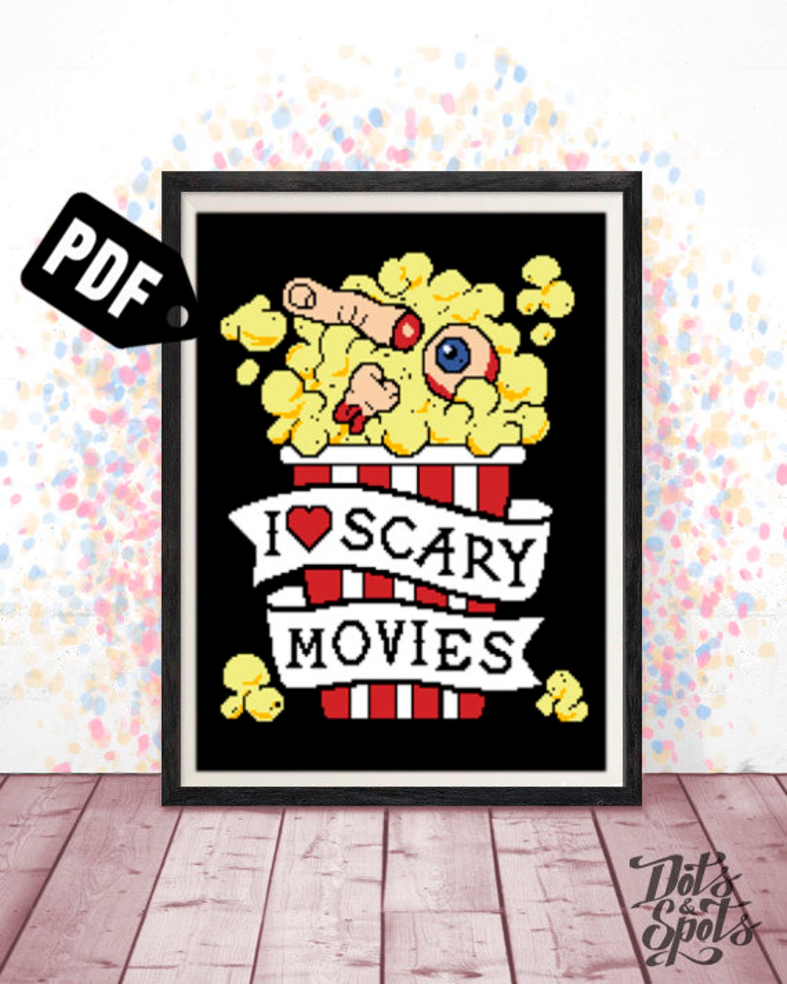 Horror Movie Cross Stitch Pattern for Beginners Embroidery - Etsy
