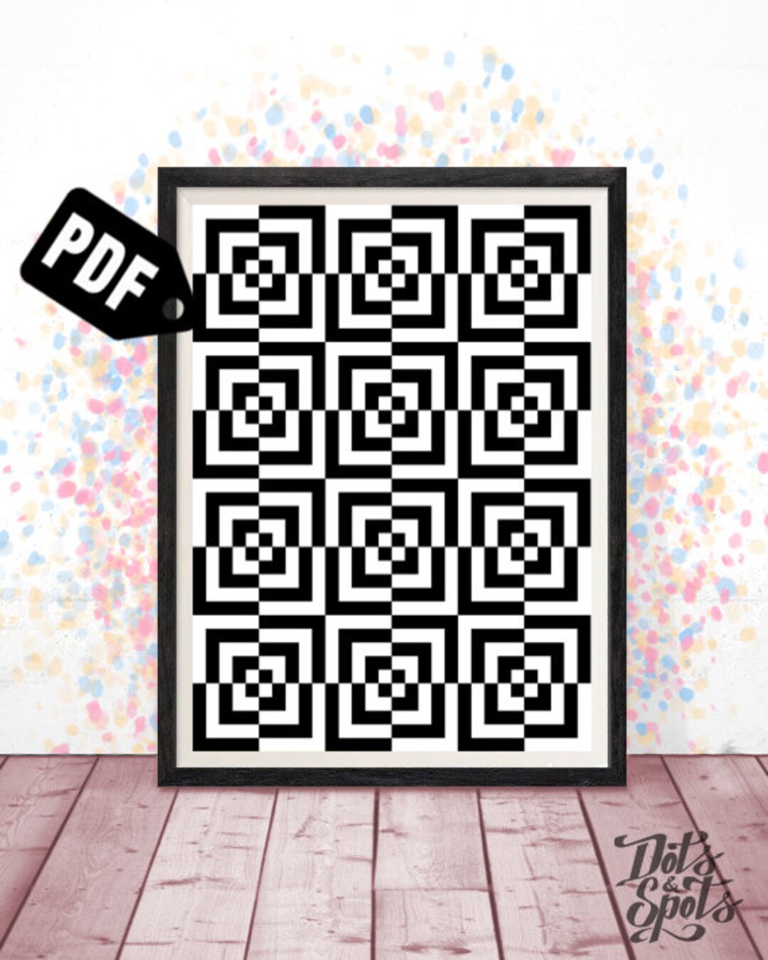 Geometric Cross Stitch Pattern for Beginners - Geometric Wall Art ...