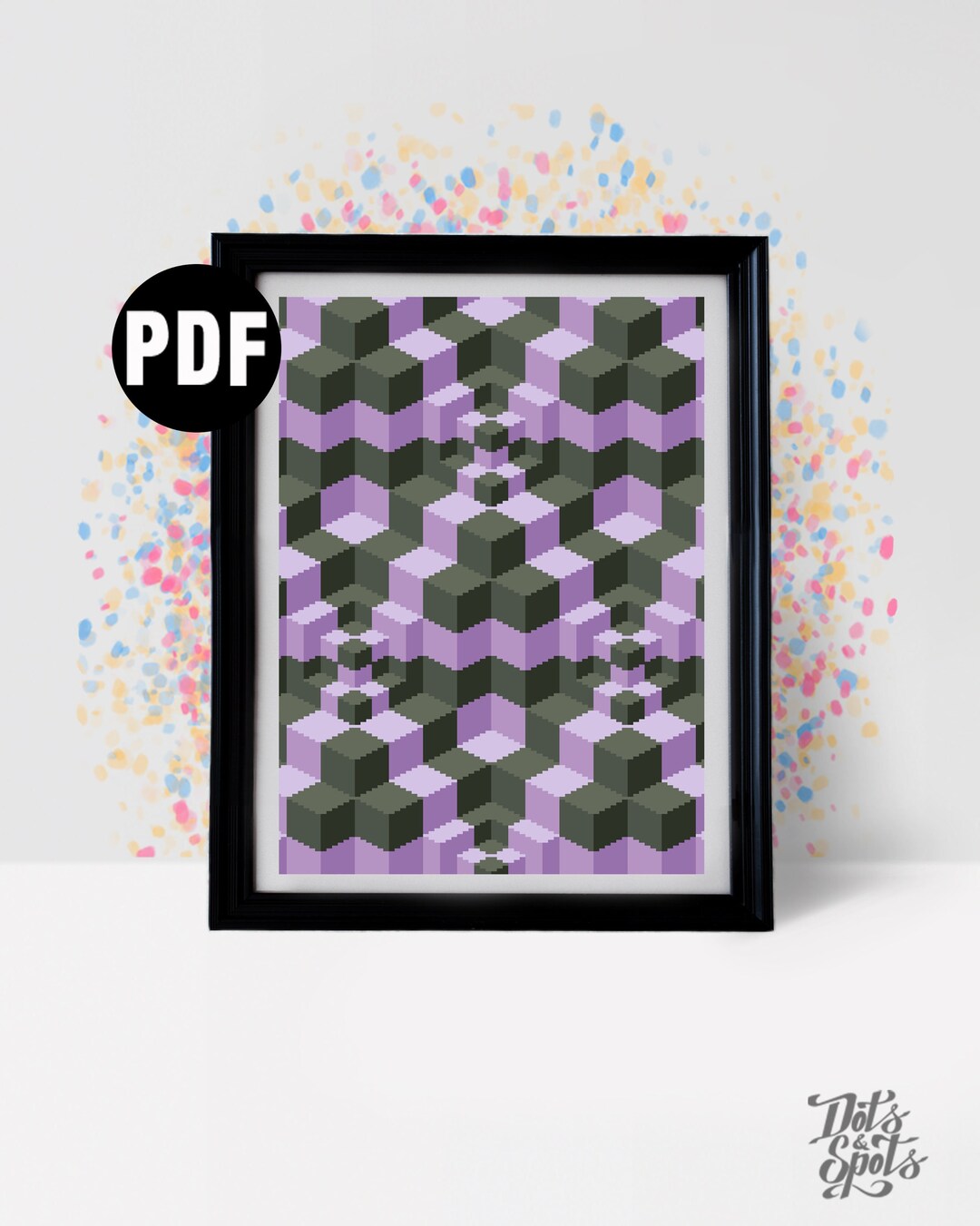 Geometric Cross Stitch Pattern - Geometric Wall Art - Embroidery ...