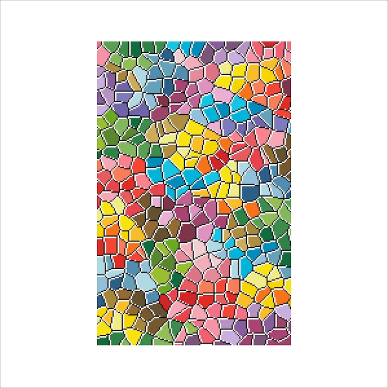 Geometric Cross Stitch Pattern for Beginners Geometric Wall - Etsy