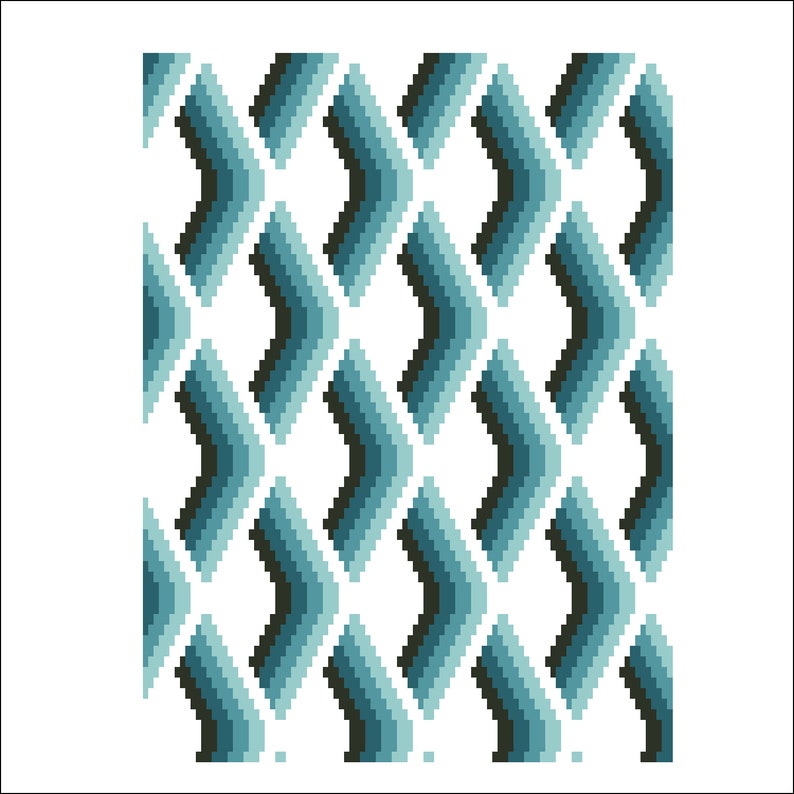 Geometric Cross Stitch Pattern for Beginners Geometric Wall | Etsy