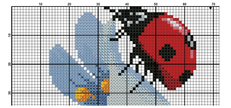 Ladybug Cross Stitch Pattern Bug Cross Stitch Insect - Etsy