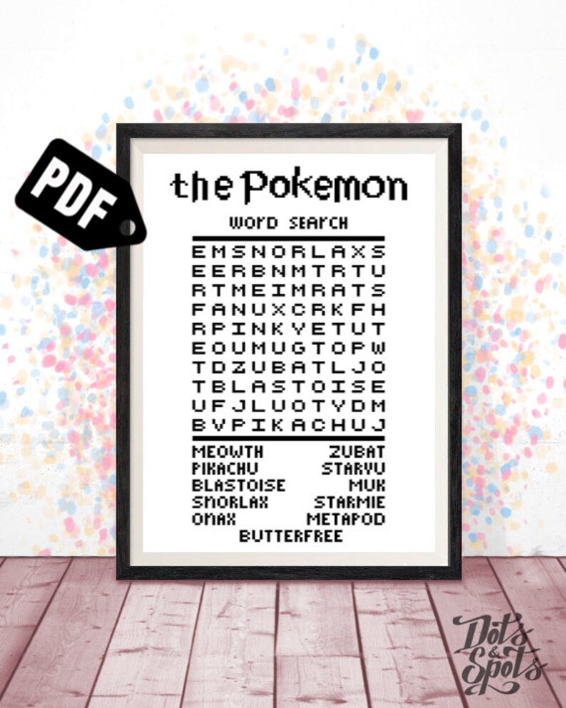 Word Search Cross Stitch Pattern Embroidery Needlepoint | Etsy