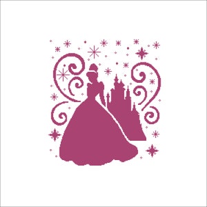 Princess Castle Cross Stitch Pattern: Easy Beginner Embroidery (PDF ...