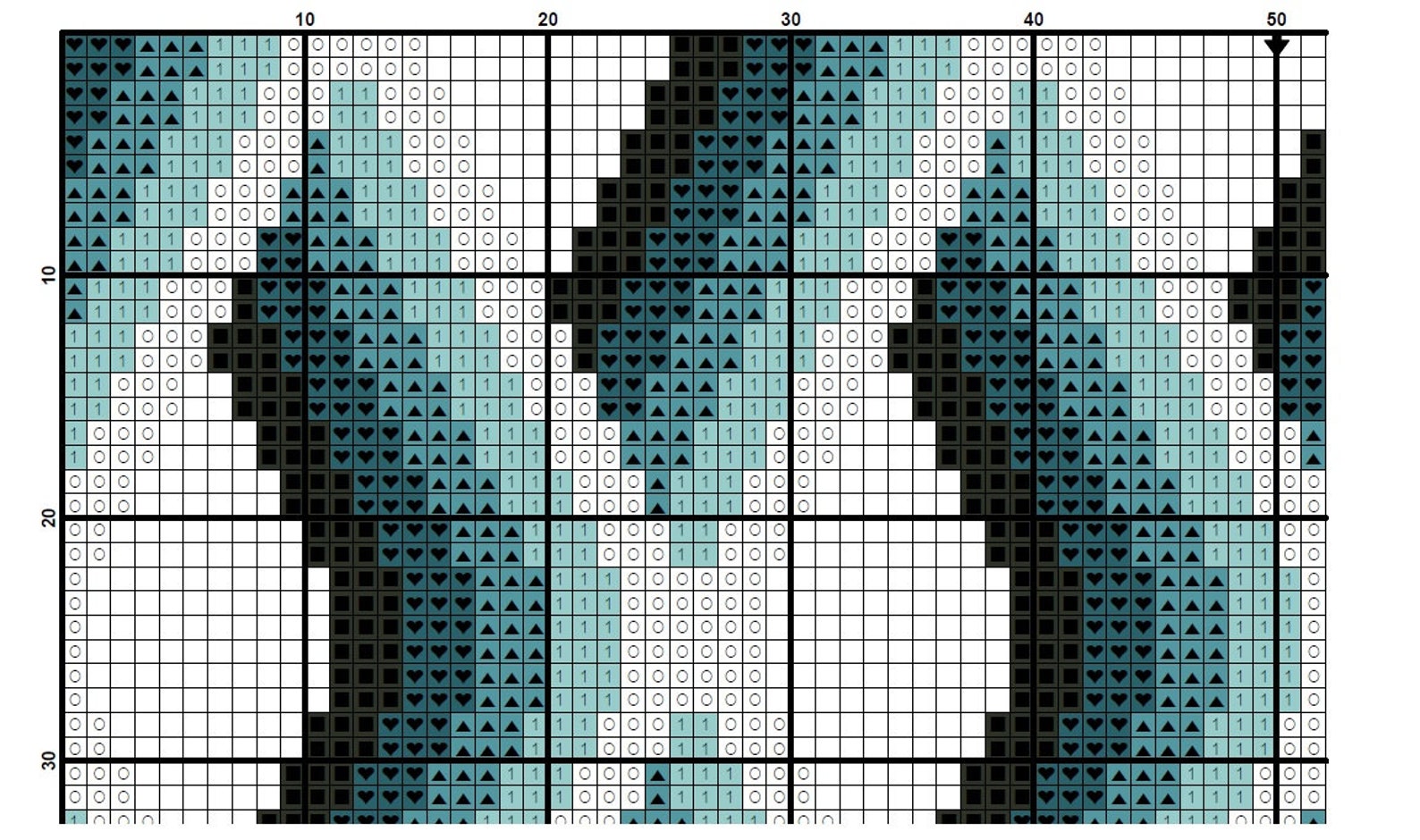 Geometric Cross Stitch Pattern for Beginners Geometric Wall - Etsy