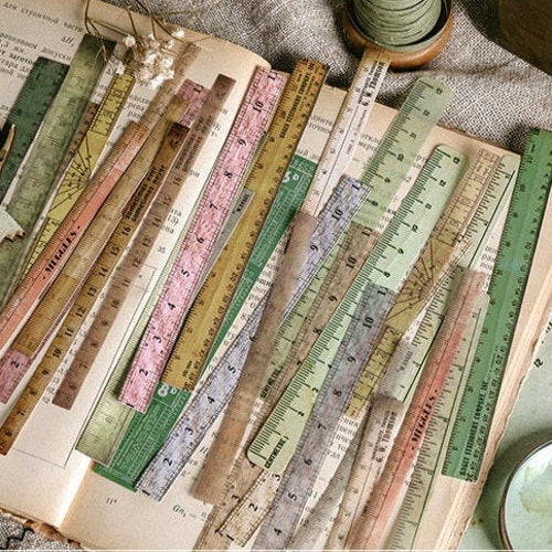 30pcs Canvas Stickers Retro Rulers Sticker Pack Washi - Etsy