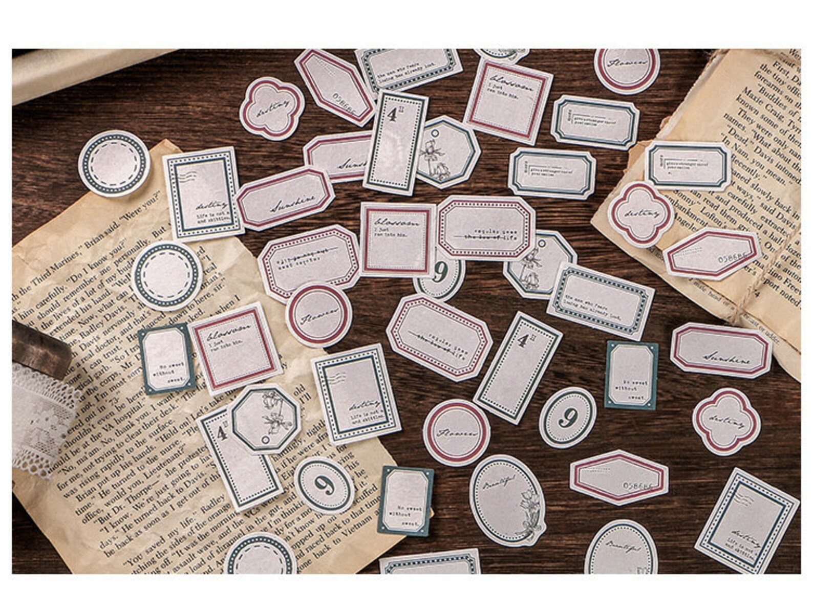 45pcs Assorted Mini Label Collage Kit Special Paper - Etsy