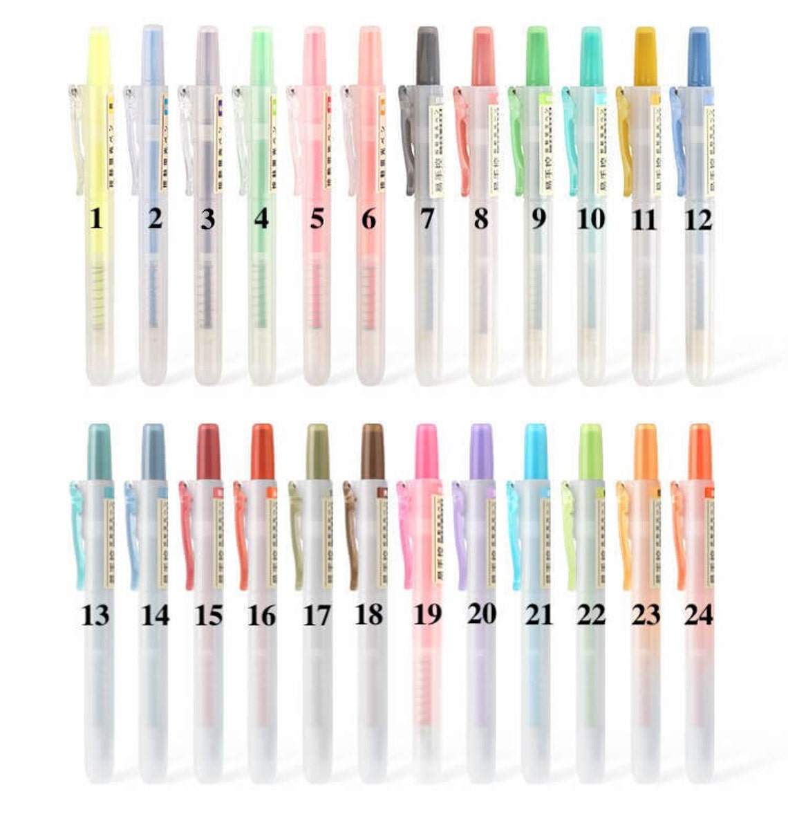 24 Colors Back to School Supplies Markers Pens Highlighters - Etsy