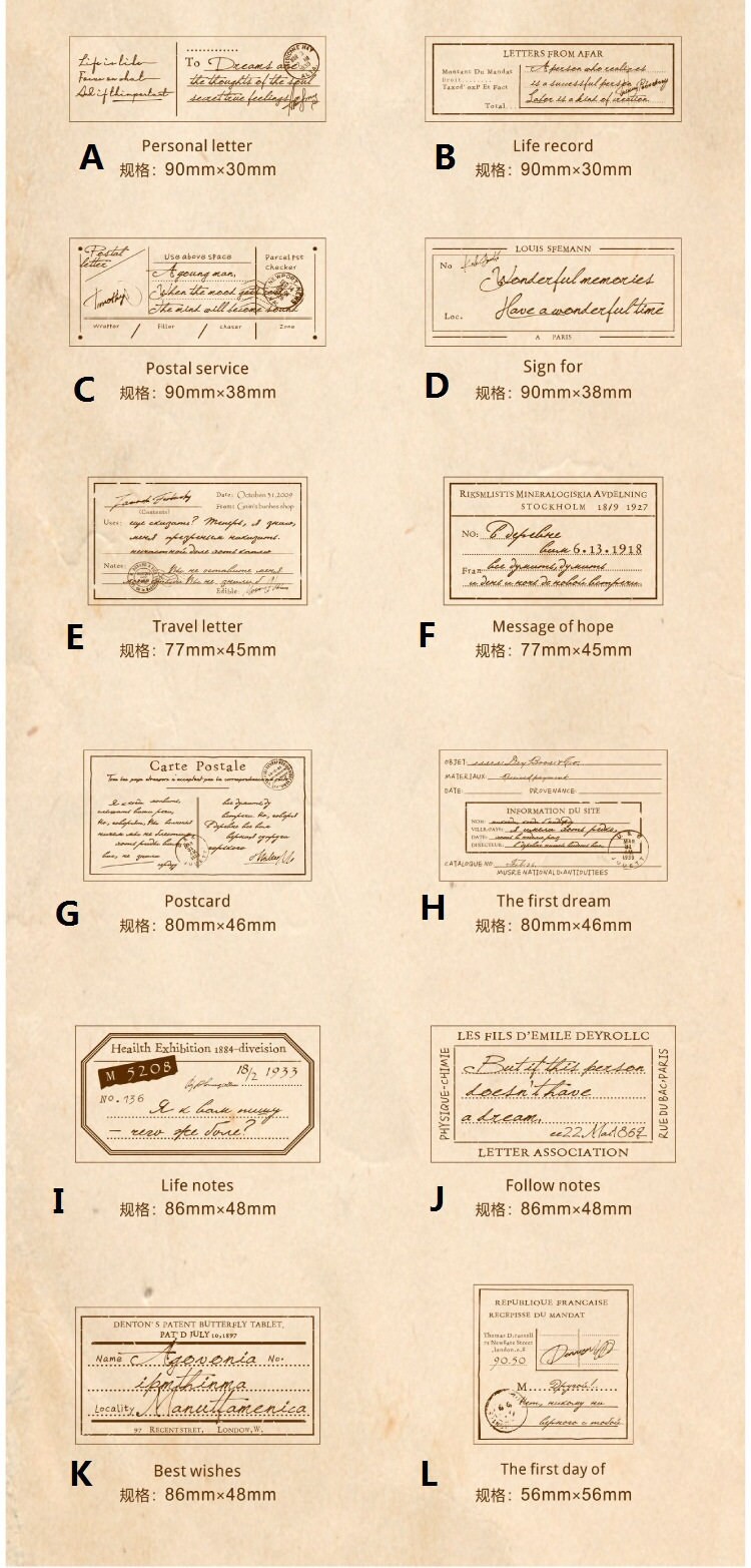 Planner Rubber Stamps Set Labels Rubber Stamp Vintage Letter - Etsy