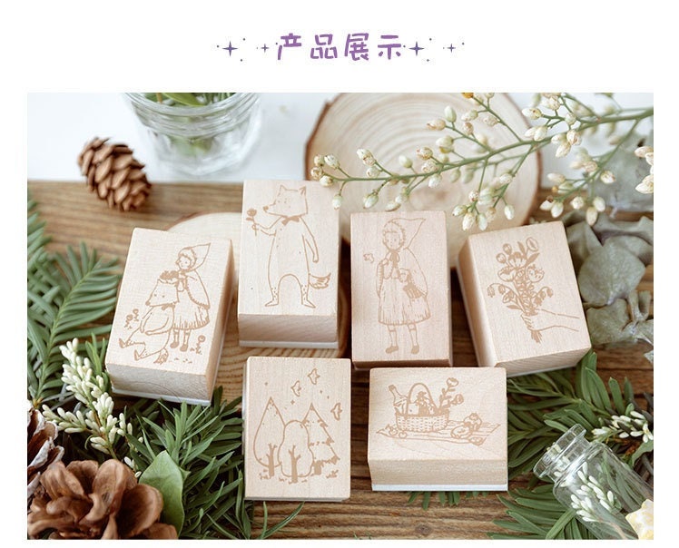 Rubber Stamps Rubber Stamps Vintage Rubber Stamp Set Wood - Etsy