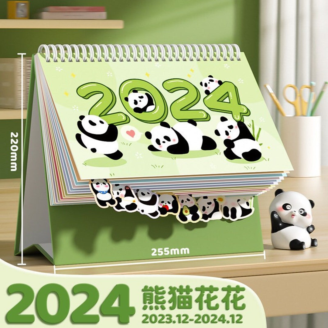Panda 2024 Calendar, Desk Calendar, Daily Planner, Weekly Planner,to Do ...