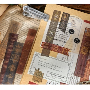40P Book Spines Stickers Pack, Deco Stickers for Junk Journal, Planner ...