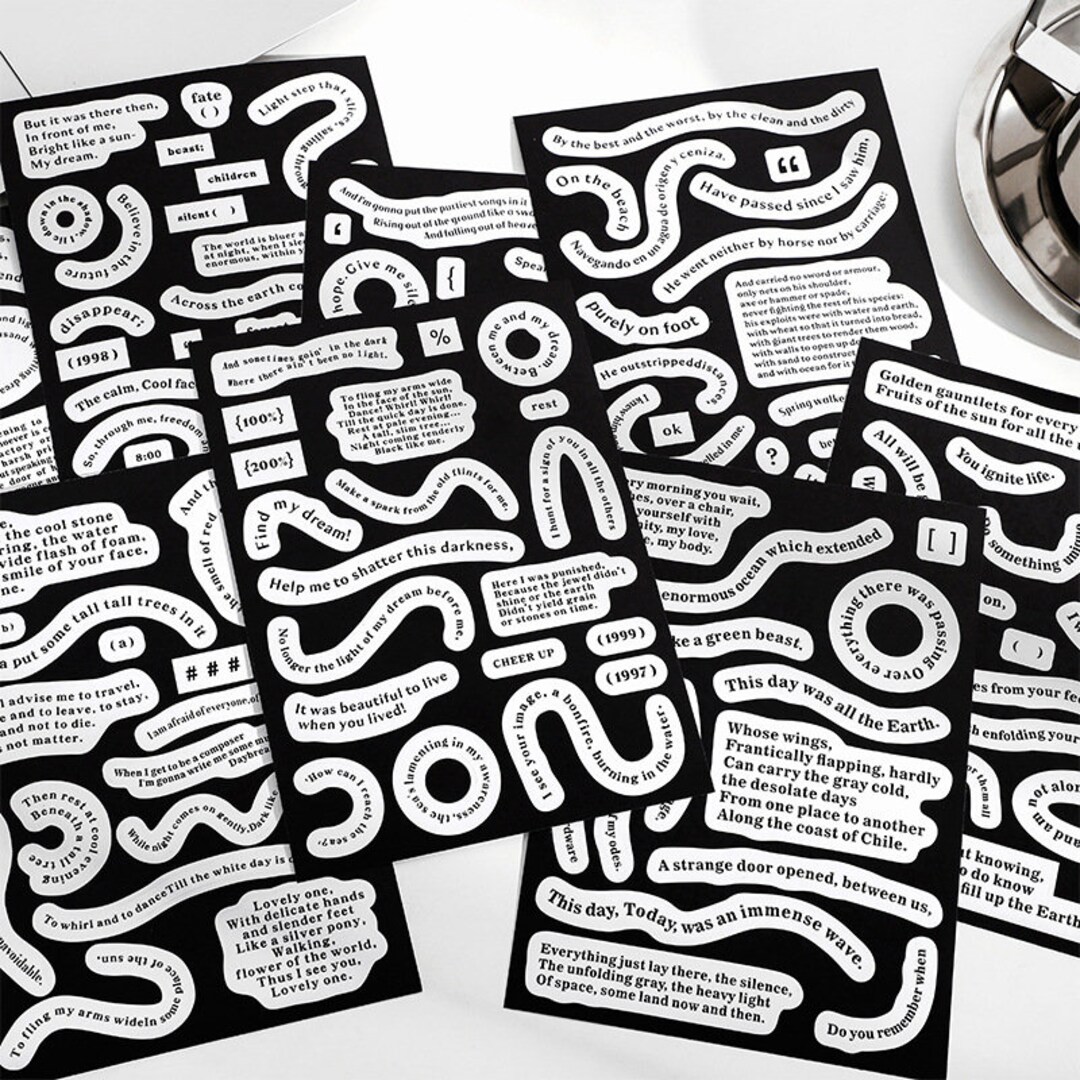 Inspirational Saying Stickers Sheet Bullet Journalscrapbook - Etsy