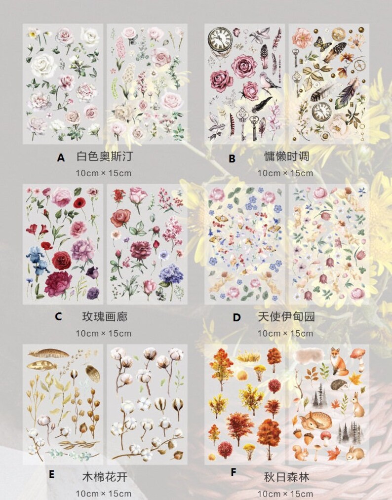 2pcs Rub-on Stickers for Journal Scrapebook Transferable - Etsy