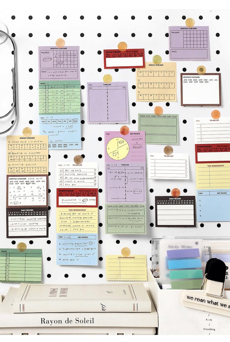 240pcs Planner Memo Pad, Sticky Notes, Weekly Planner, Monthly Planner ...