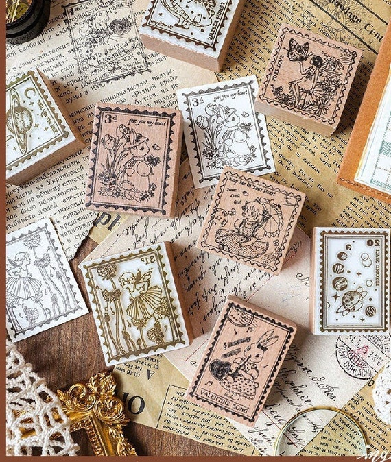 Rubber stamps rubber stamp set planner stampswood stamp | Etsy