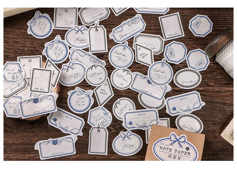 45pcs Assorted Mini Label Collage Kit Special Paper - Etsy