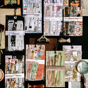 30pcs Canvas Stickers, Retro Rulers Sticker Pack, Washi Collage Kit ...