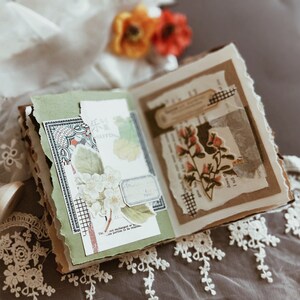 53pcs Botanical Scrapbook Paper Kit, Bird With Flowers Junk Journal Kit ...