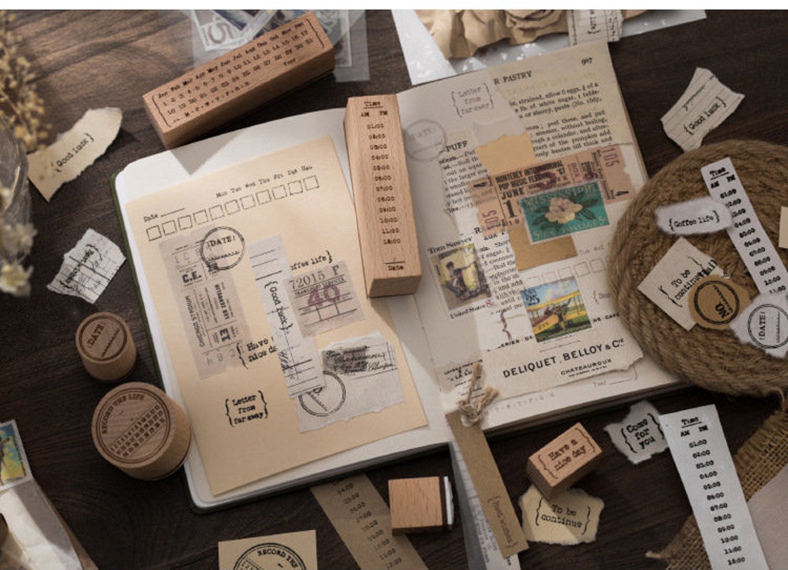 Planner Stamps, Calendar Rubber Stamp, Habit Tracker, Bullet Journal ...