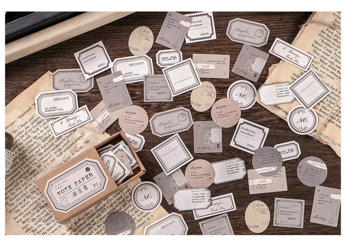 45pcs Assorted Mini Label Collage Kit Special Paper - Etsy