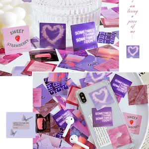 46pcs Pink Love Stickers, Sticker Pack,weekly Planner,kawaii Stickers ...