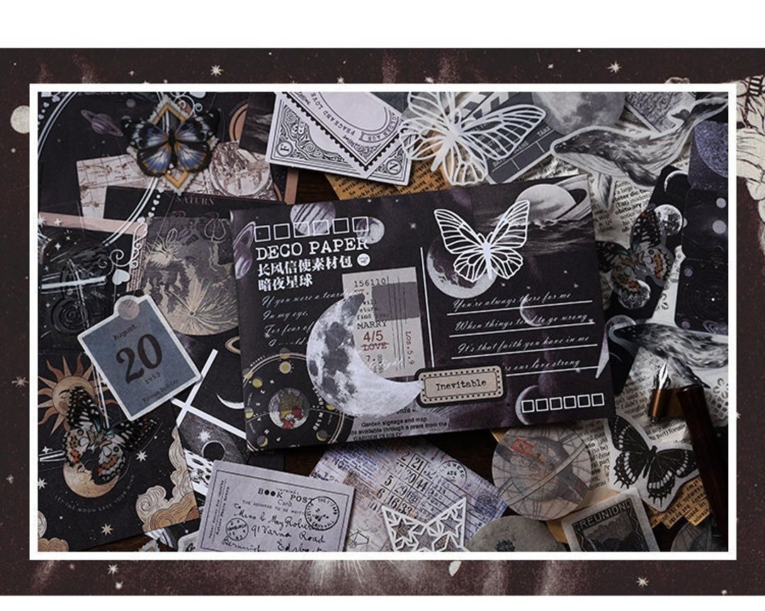 100pcs Junk Journal Kit, Deco Stickers, Clear Stickers, Decoupage Paper ...