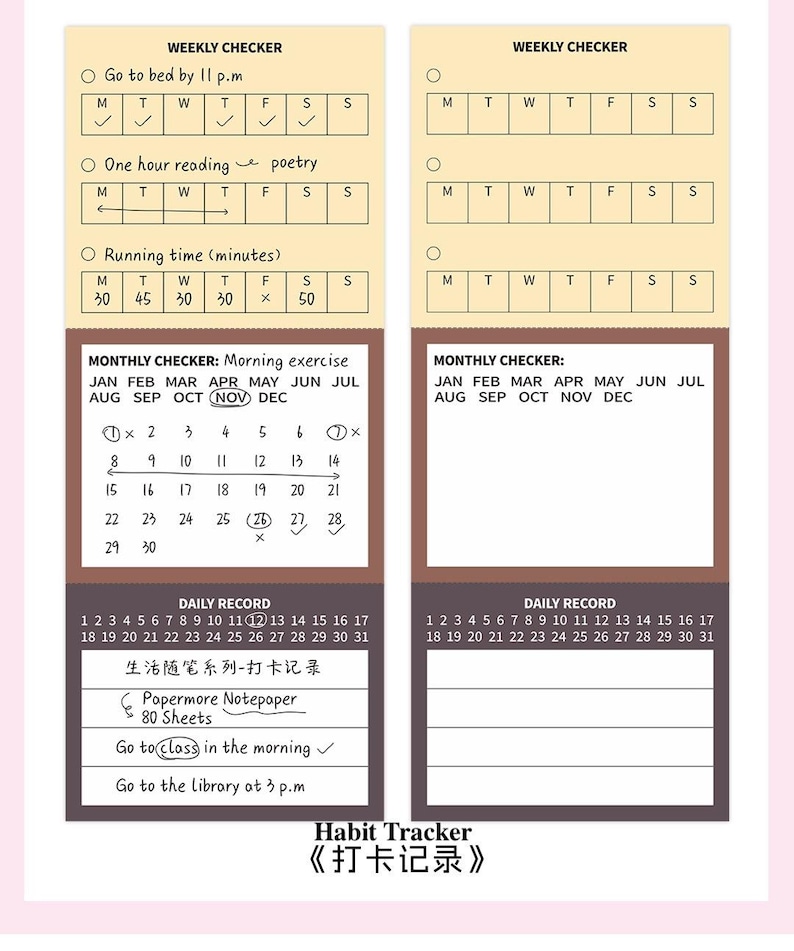 240pcs Planner Memo Pad, Sticky Notes, Weekly Planner, Monthly Planner ...