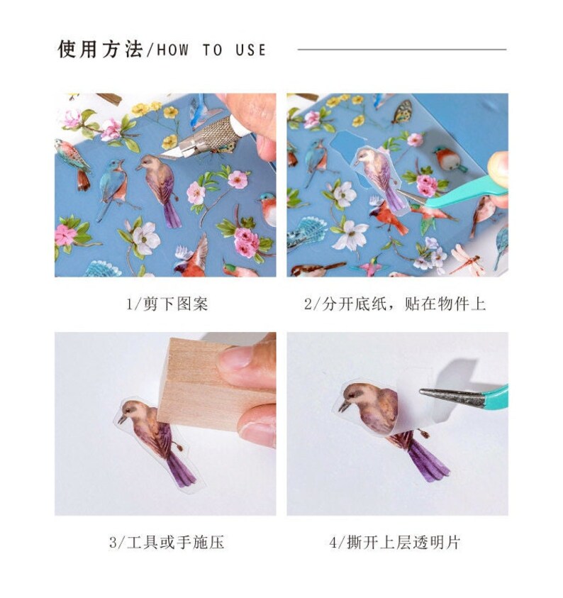 Rub on Transfers Stickers Sheet Flowers Cute Stickers Pack - Etsy