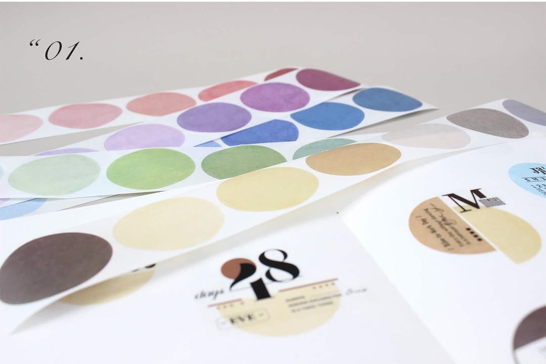 Large Dots Die Cuts Washi Tape, Planner, Junk Journal, Bullet Journal ...
