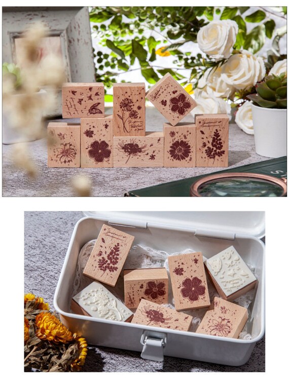 Rubber Stamps Rubber Stamp Set Planner Stampswood Stamp - Etsy