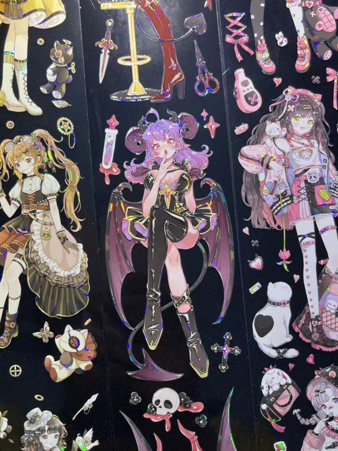 Devil Girl PET Tape, Clear Tape, Kawaii Stickers, Junk Journal Kit for ...