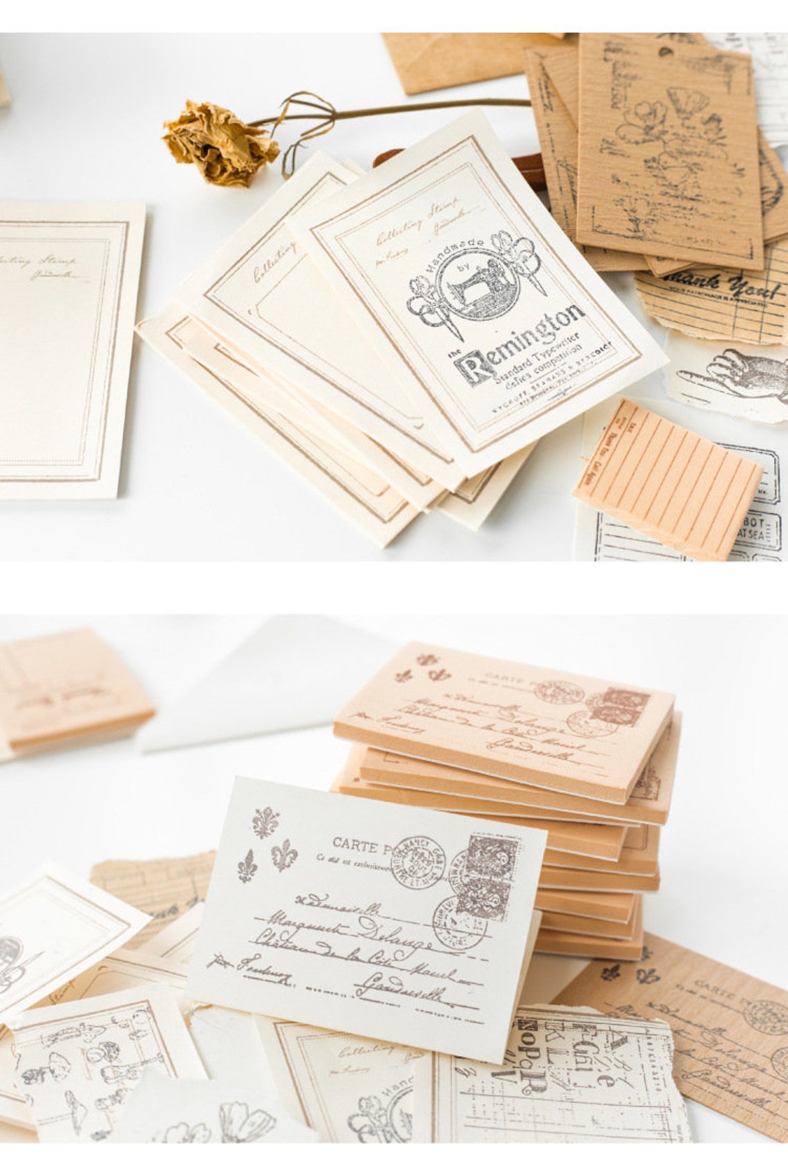 Rubber stamps Vintage stamps rubber stamp setBig size | Etsy