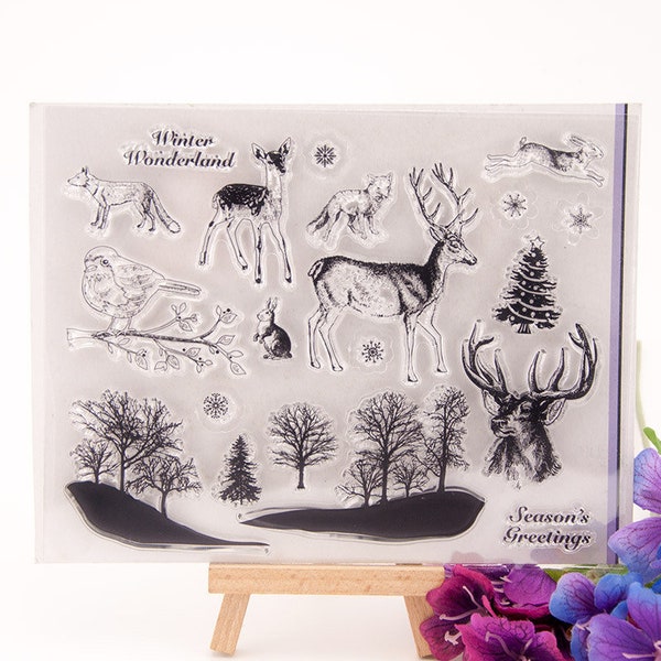Deer Rubber Stamp - Etsy