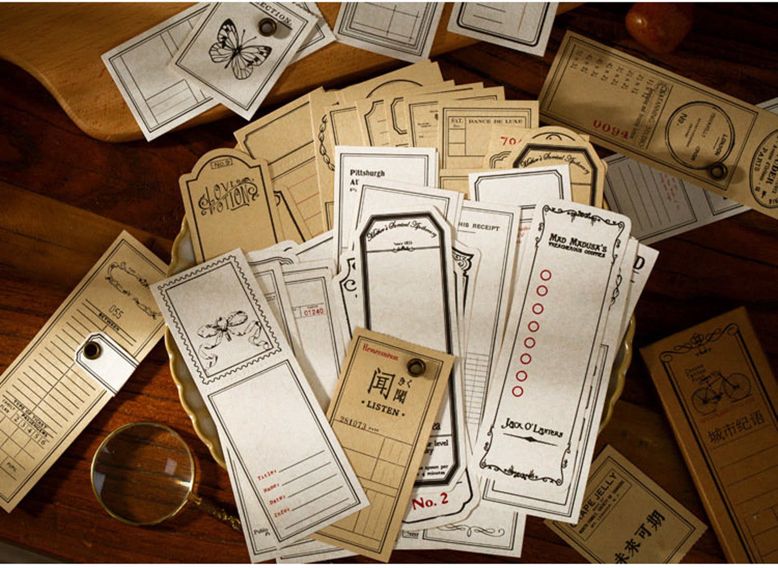 60pcs Label Cards Scrapbook Paper Kit for Collage - Etsy