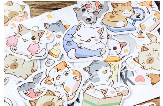 45pcs Stickers for Journal Cute Cat Stickers Animal Sticker - Etsy