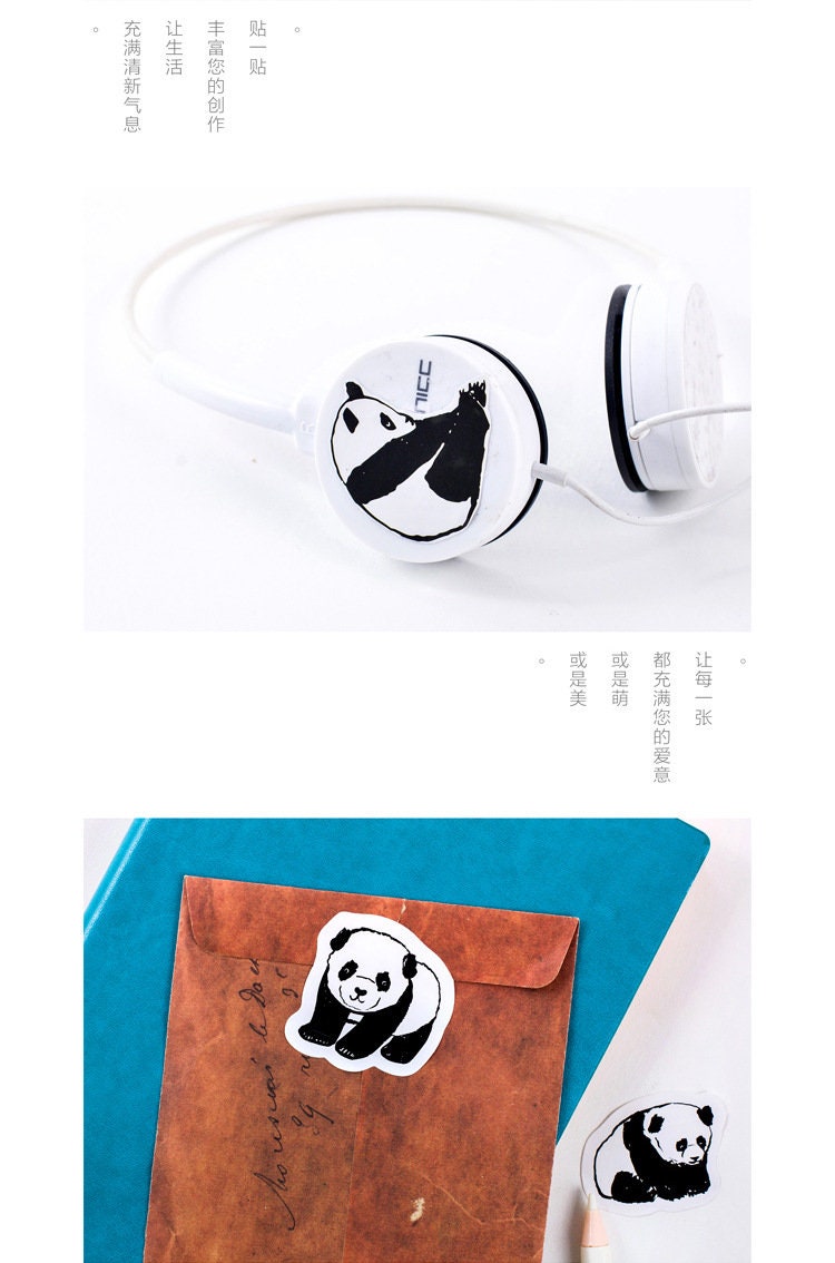 45pcs Panda Stickers for Journallovely Black Bear Cute - Etsy